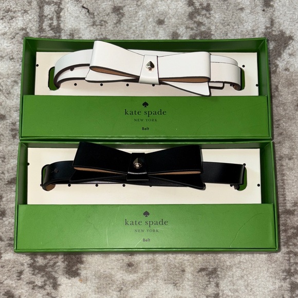 kate spade | Accessories | Kate Spade Black And White Bow Belts | Poshmark
